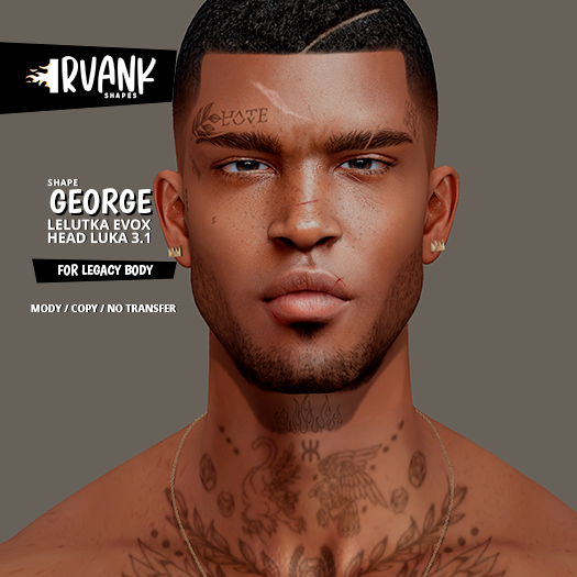 Second Life Marketplace Irvank George Shape Lelutka Head Evo X Luka